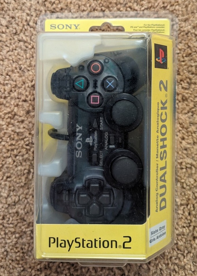 ORIGINAL NEW PS2 Controller DualShock 2 Slate Gray Sony PlayStation 2 ...