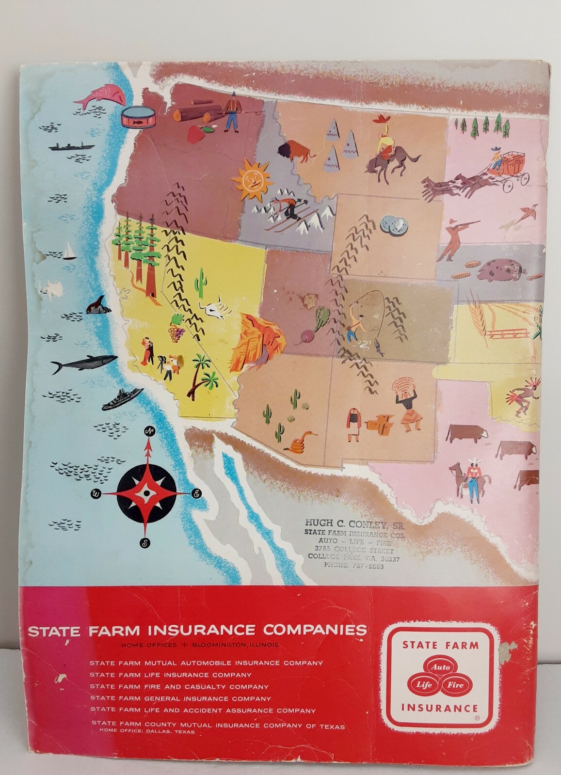 VTG State Farm Road Atlas 1974 USA, Canada & Mexico by Rand McNally 15 ...