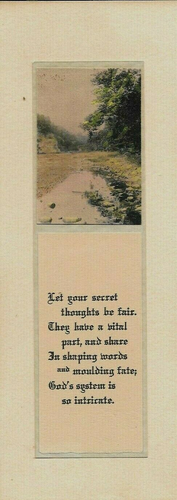 Poem, Trees, Rocks, Water, Sample Small Print 9.5"x3.5", 1920s | eBay