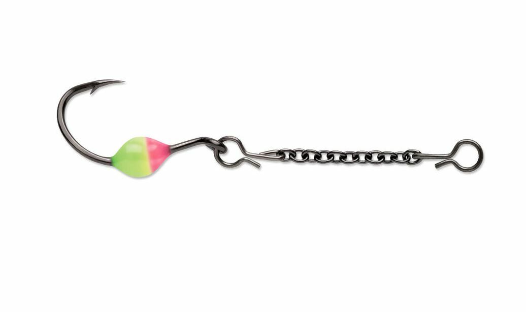 VMC Octopus Hook Dropper Chain 1 3/4" - Pink Chartreuse Glow - Pack of ...
