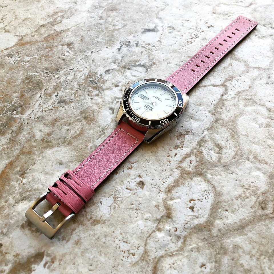 Pink Soft Leather Watch Band Strap for Garmin Darth Vader and D2 Air ...