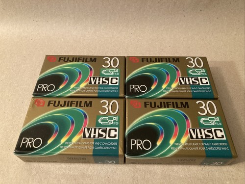Fuji Film VHS-C TC-30 Blank Premium High Grade Camcorder Tape Lot Of 4 ...