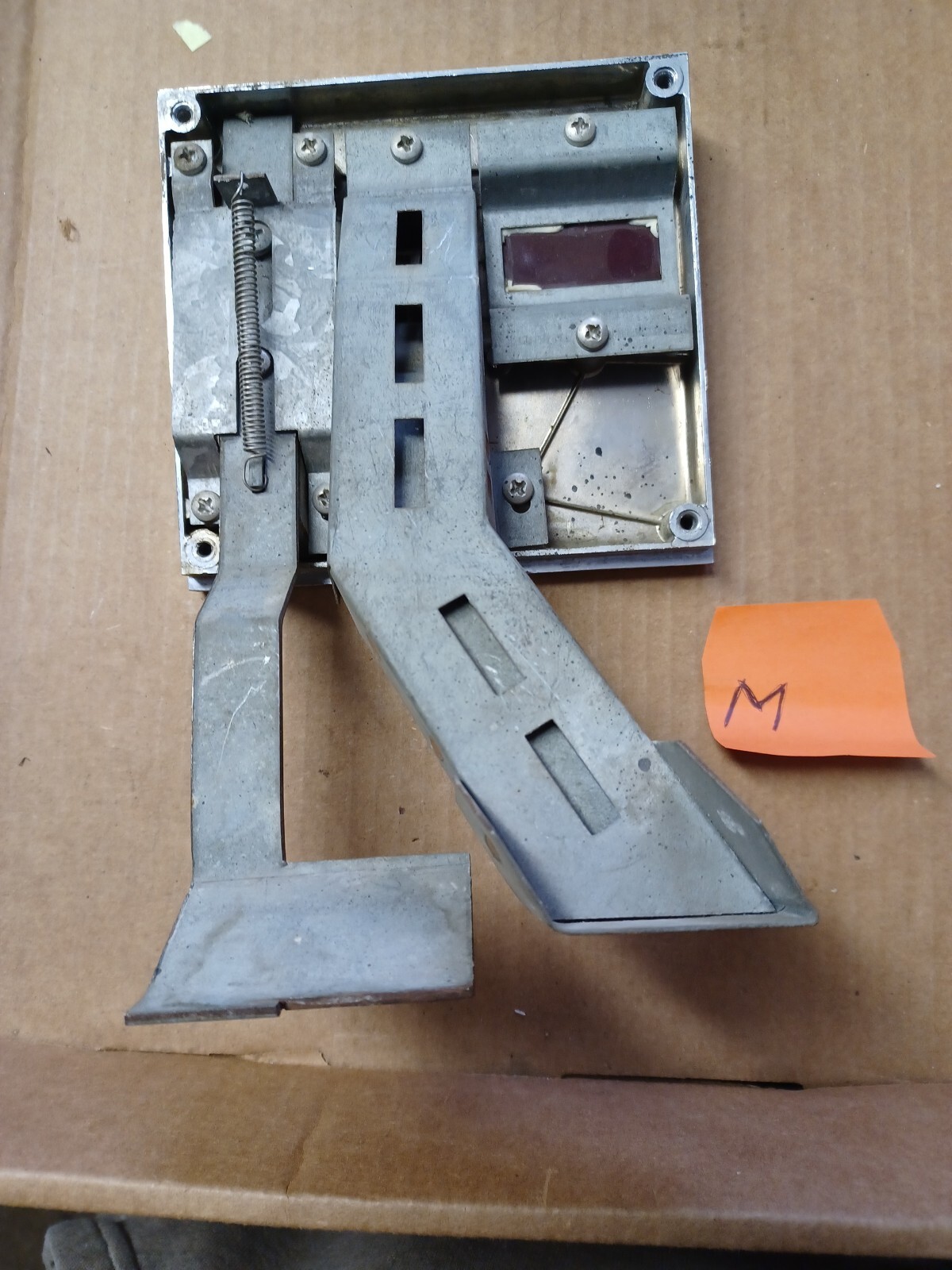 Cavalier Coke Machine Front coin slot panel & coin drop chute parts or ...