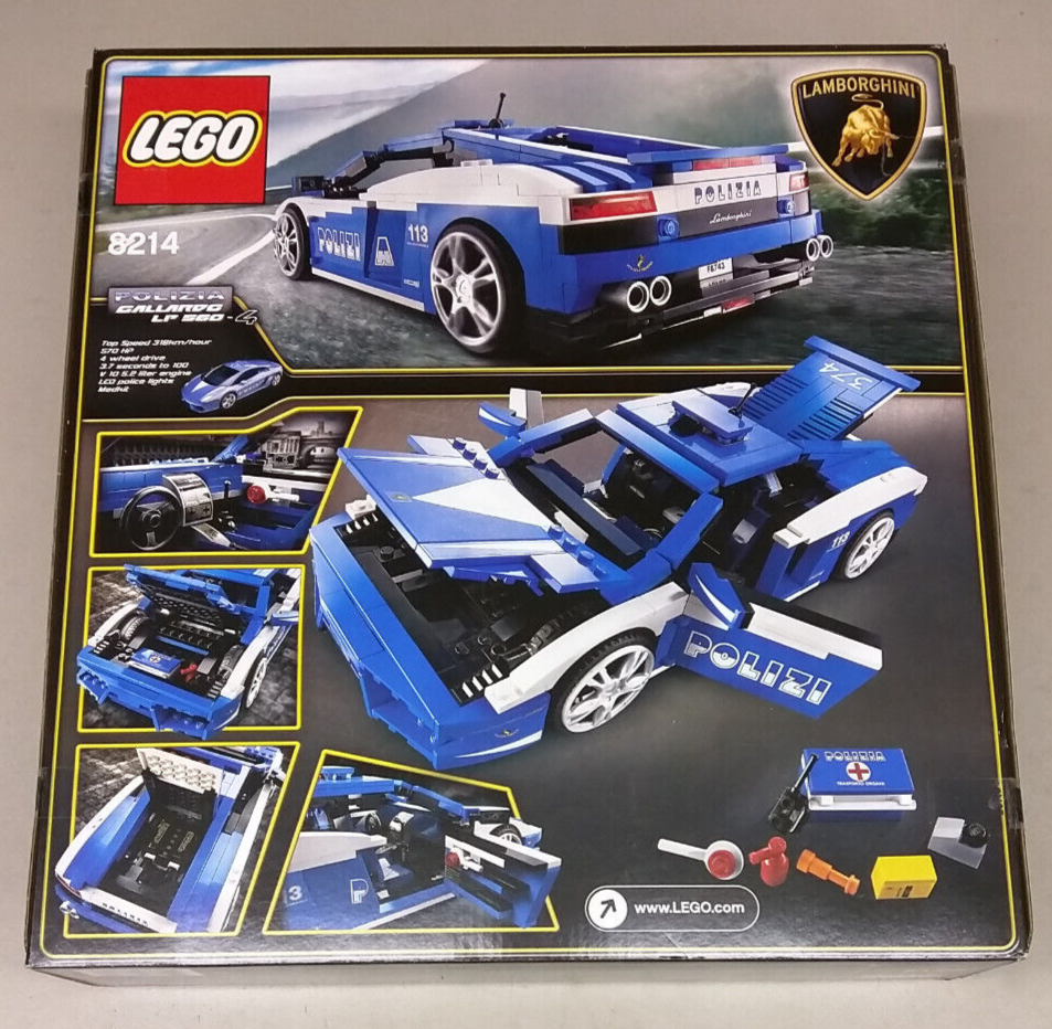LEGO Racers 8214 Lamborghini Gallardo LP 560-4 Polizia NEW RARE Police ...