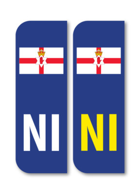 2 x NI FLAG NORTHERN IRELAND Car Number Plate vinyl stickers | eBay UK