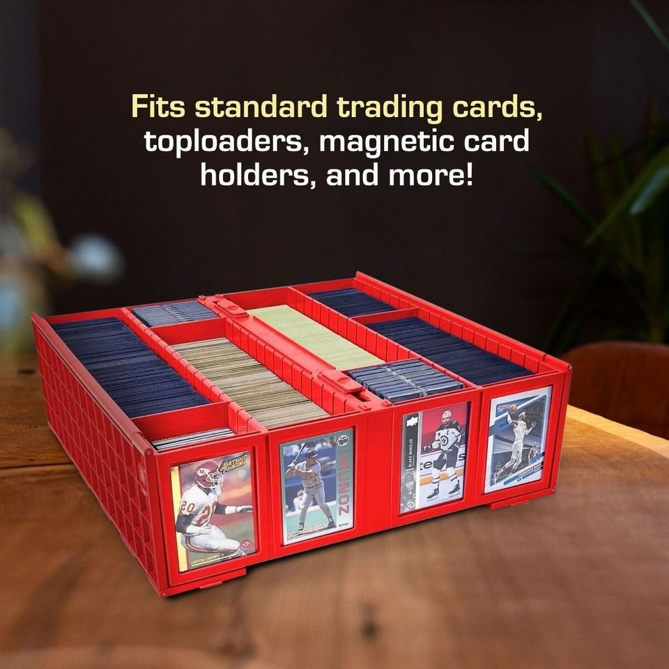 BCW Card Bin Hold Trading Gaming Sport Cards Toploaders Magnetic 3200 ...
