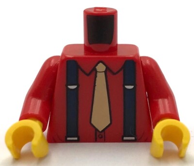 Lego New Red Minifig Torso Riding Jacket w/ Gold Buttons Award Ribbon ...
