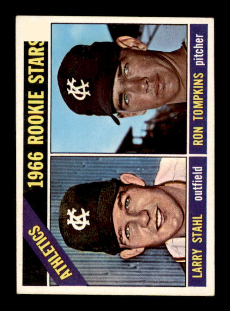 1966 Topps #107 Larry Stahl/Ron Tompkins VGEX RC Rookie Athletics ...