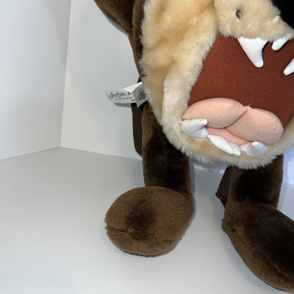 VINTAGE 1997 LOONEY TUNES TAZMANIAN DEVIL TAZ PLUSH ADJUSTABLE STRAPS ...
