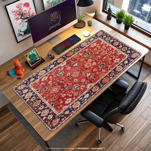 Persian Rug Mouse Pad, Vintage Desk Mat, Elegant Gaming Mouse Pad | eBay