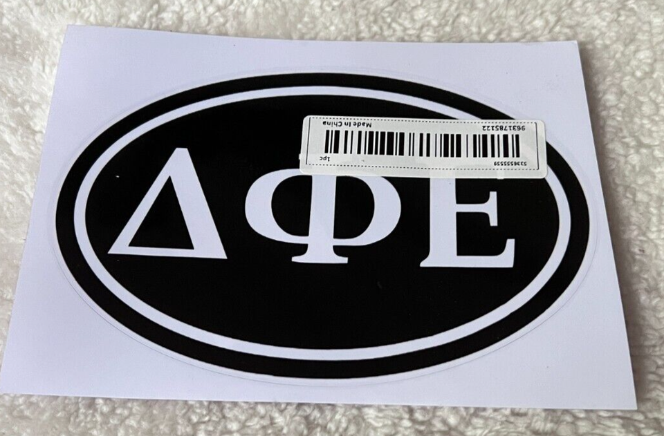 DELTA PHI EPSILON SORORITY VINYL DECAL STICKER-3.93 x 5.9"-NEW! | eBay