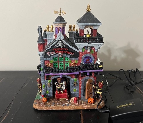 Lemax Spooky Town Fire Dept 75491 Animated Lighted Building 2011 ...
