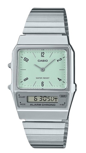 Casio Vintage Analog Digital Green Dial Casual Quartz Unisex Watch AQ ...