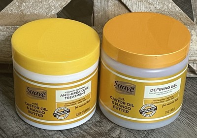 Suave Pro Defining Gel Castor Oil Anti- Breakage Treatment Mango Butter ...