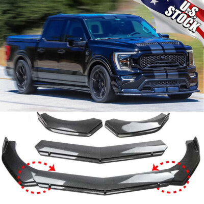 For Ford F150 F-150 Carbon Fiber Car Front Bumper Lip Spoiler Splitter ...