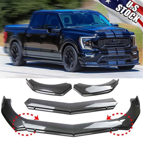 For Ford F150 F-150 Carbon Fiber Car Front Bumper Lip Spoiler Splitter ...