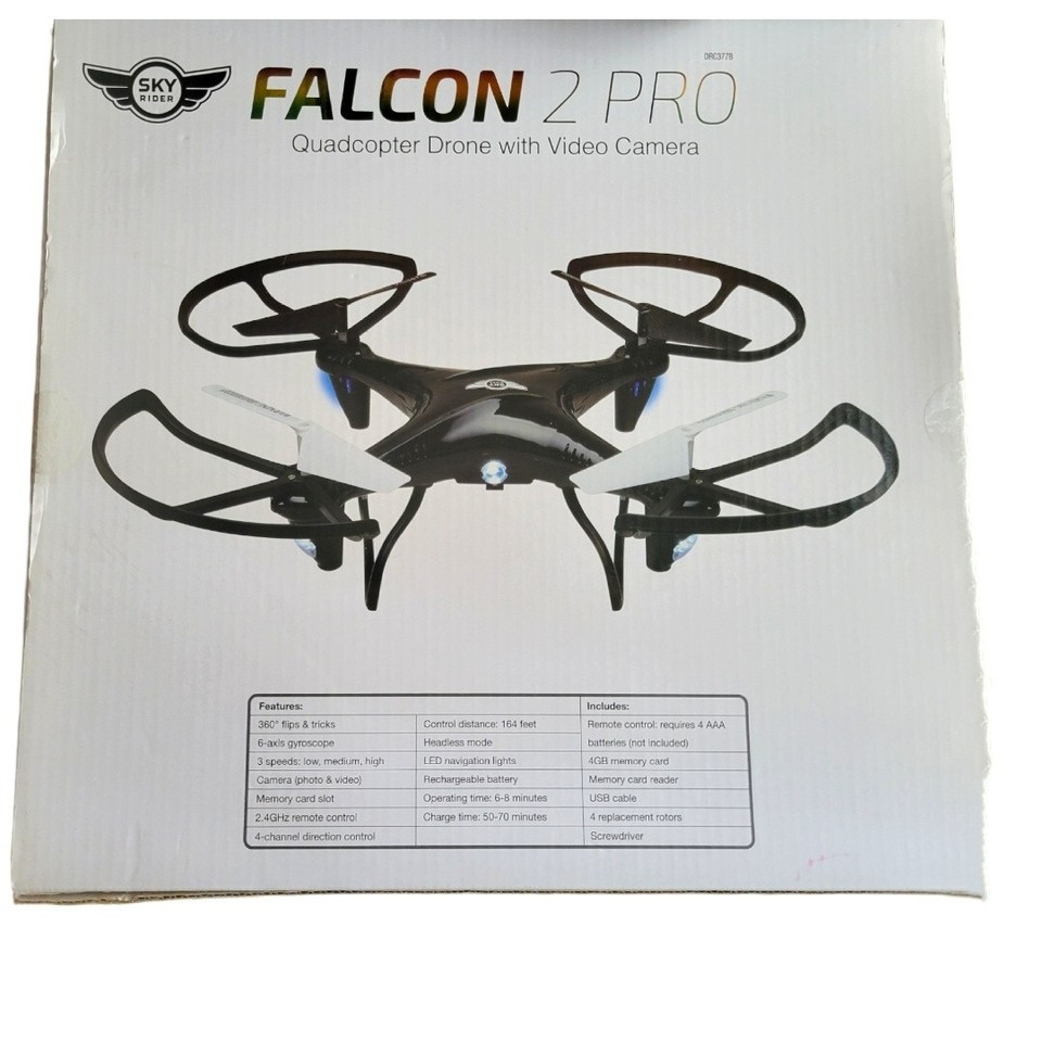 NEW Sky Rider Falcon 2 Pro Quadcopter Drone With Video Camera | eBay