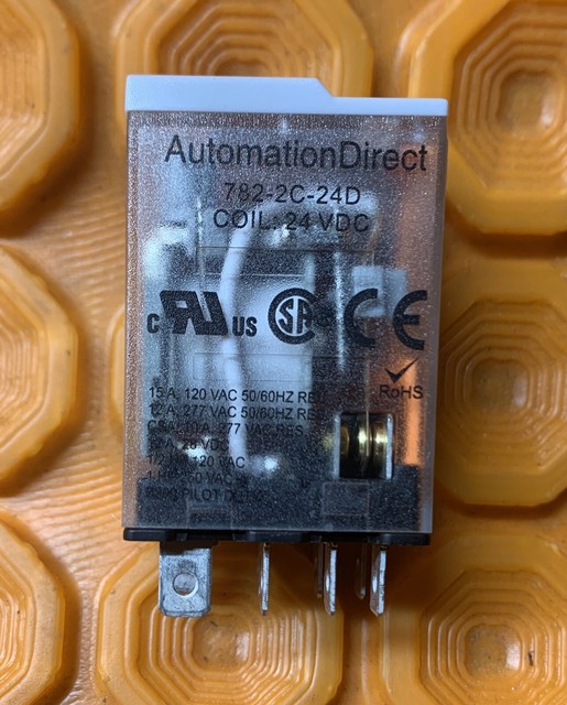 Automation Direct 782-2c-24d Cube Relay 15a DPDT 24vdc Coil LED ...