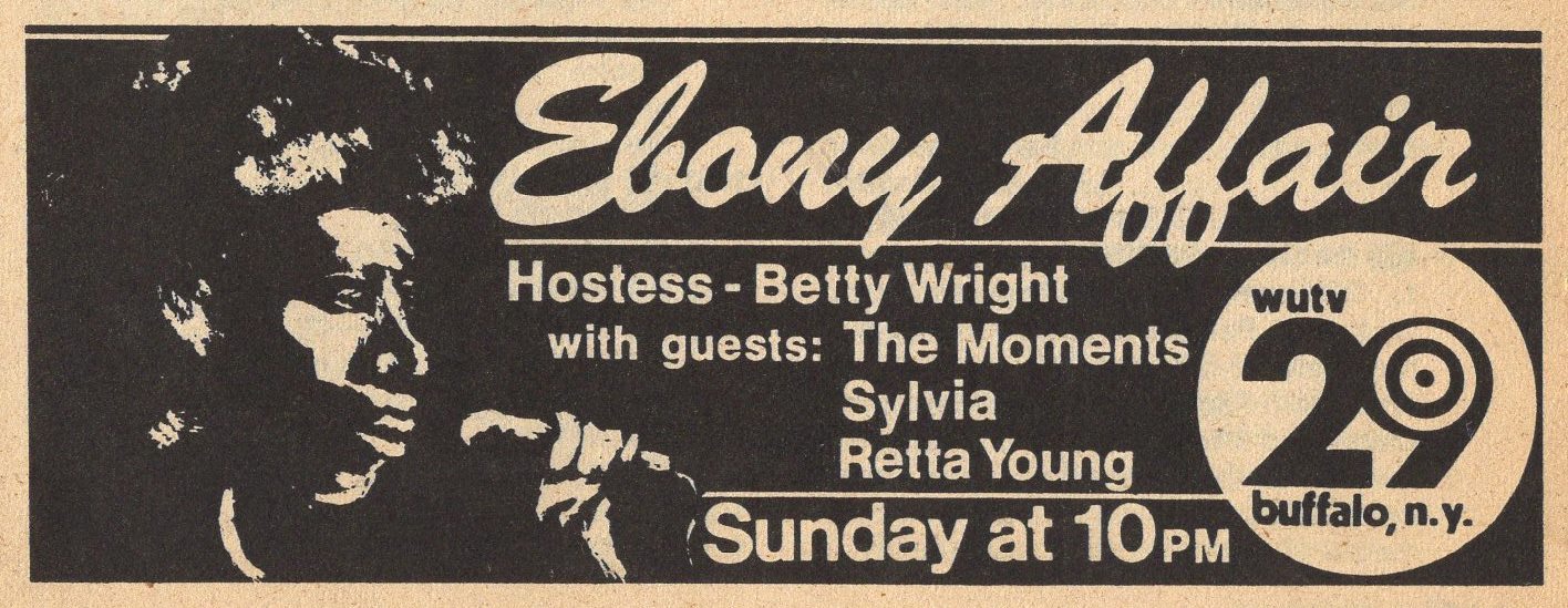 1975 TV AD ~ BETTY WRIGHT HOSTS EBONY AFFAIR WUTV BUFFALO,NEW YORK ...