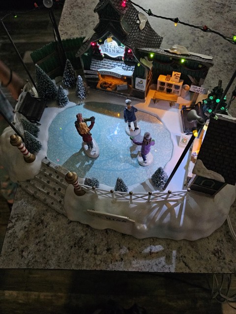 Lemax Carole Towne RARE Pine Ridge Ice Rink. for sale online | eBay