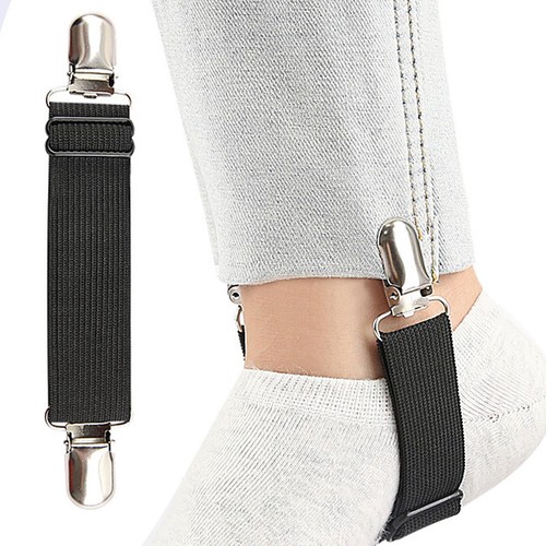 4 Pack Adjustable Elastic Boot Keeping Straps Pants Clips Stirrups Leg ...