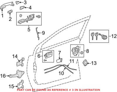 Genuine OEM Front Right Exterior Door Handle Cover For Toyota ...