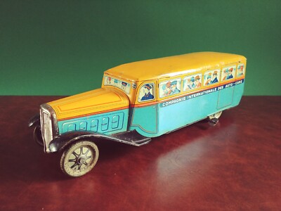 Rare 1930's M&L Martinan & Larnaud Tin Wind-up Touring Bus Tinplate | eBay