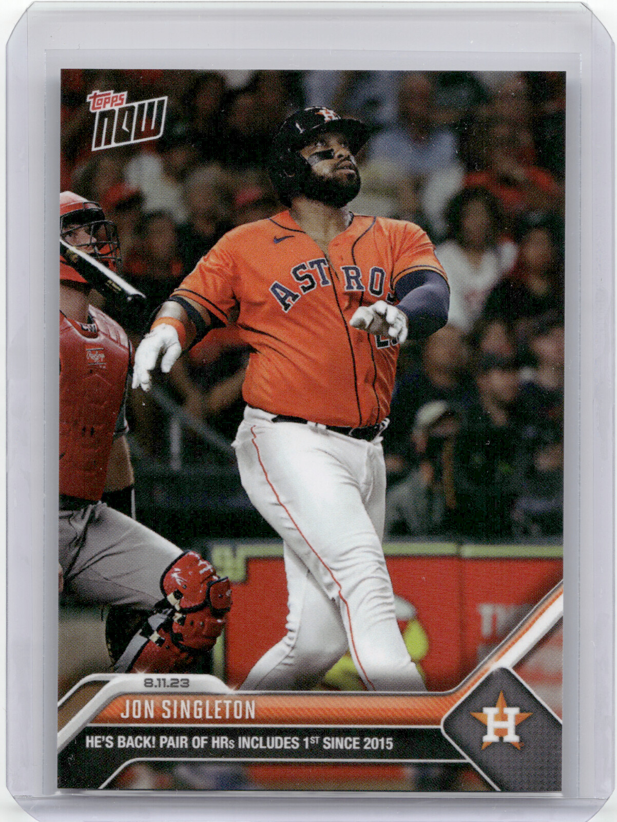 JON SINGLETON is Back 1st HR Since 2015 Houston Astros 2023 Topps Now ...