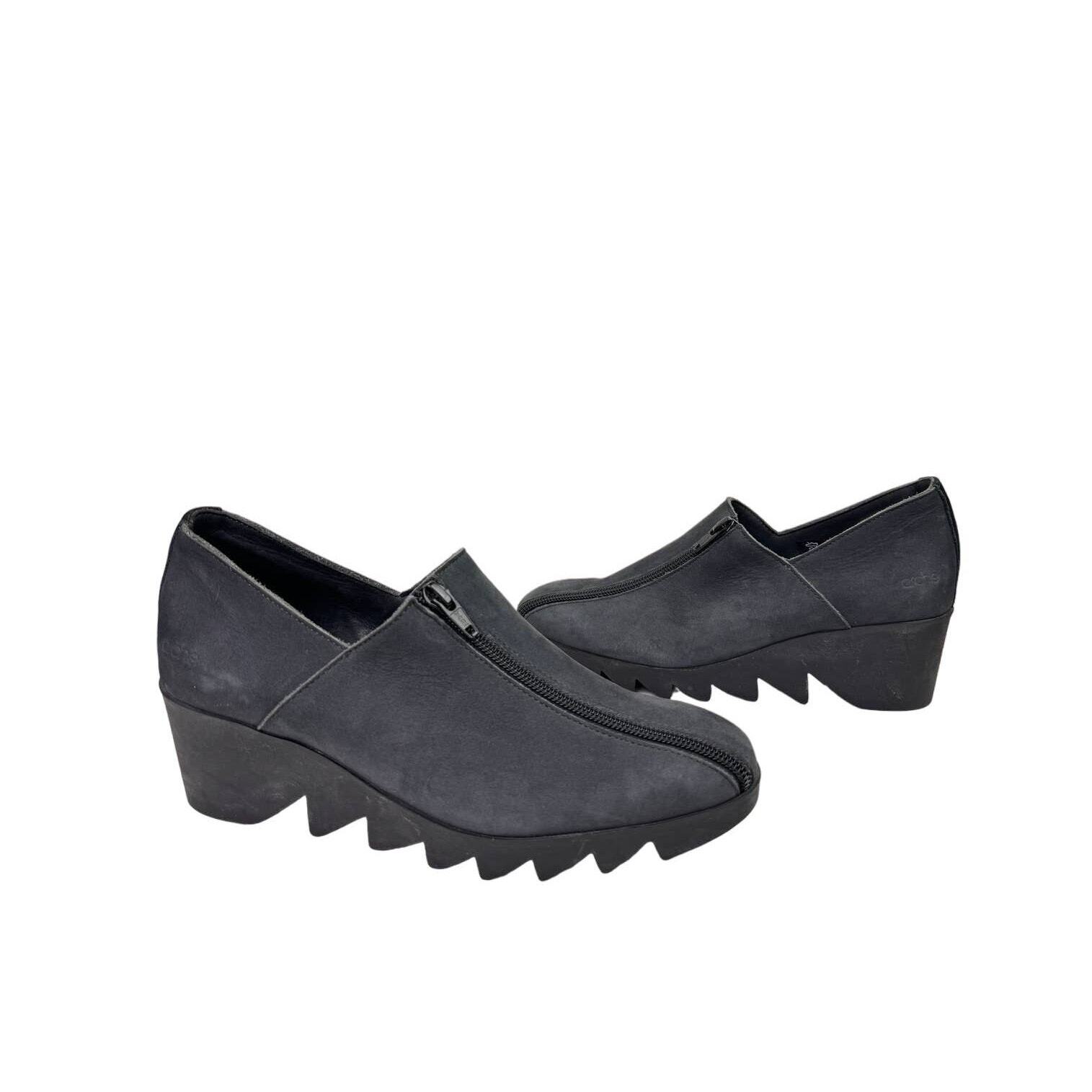 ARCHE Patcha Womens Gray Nubuck Leather Side Zip Wedge Shoe Size EU 37 ...