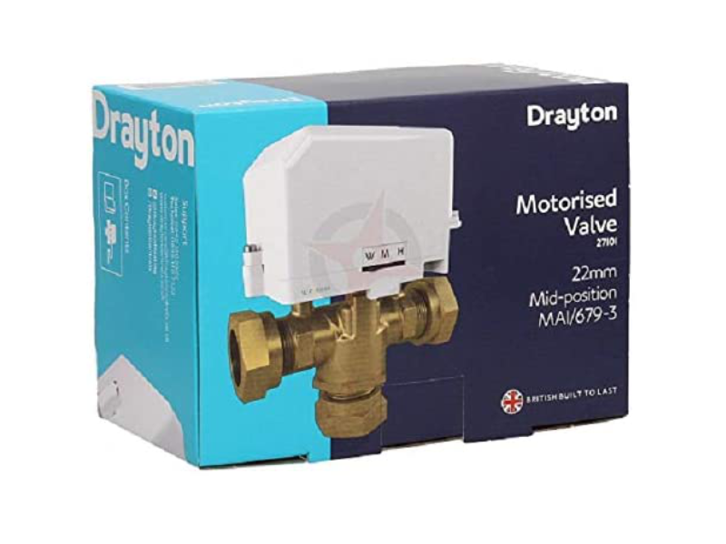 DRAYTON 22MM MID POSITION 3 PORT VALVE 27101 MA1/679-3 REMOVABLE ...