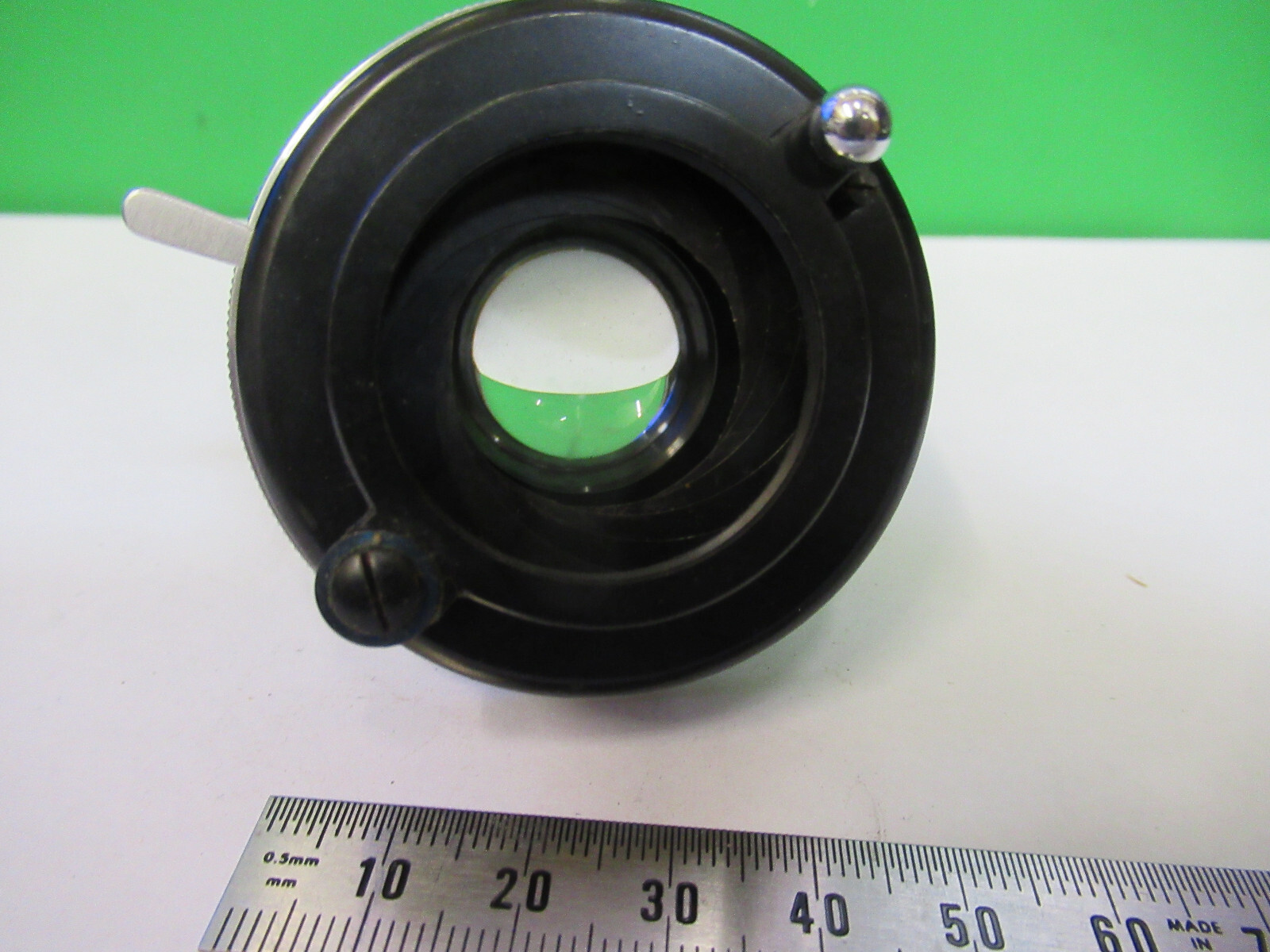 ANTIQUE ERNST LEITZ CONDENSER + IRIS OPTICS MICROSCOPE PART AS PICTURED ...