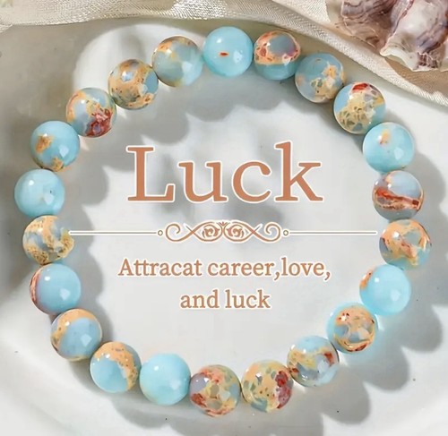 Elegant Lucky Bead Bracelet - Turquoise Blue For Success, Love, Luck ...