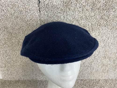 Totes Flat Newsboy Cap Mens Large Wool Classic Round Stiff Brim Blue | eBay