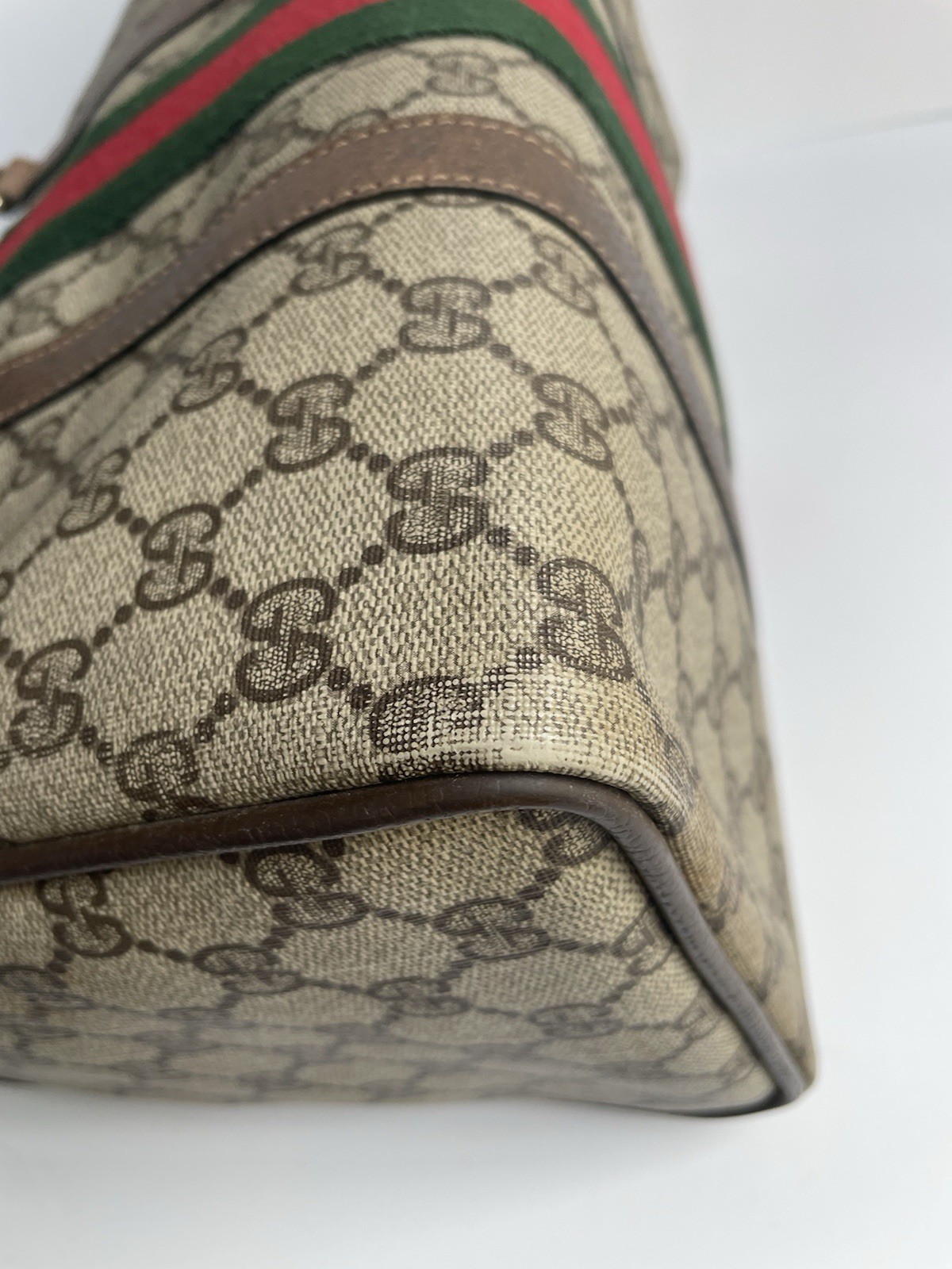 Gucci Vintage Boston gg Monogram Bag Authentic | eBay