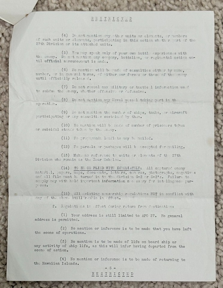World War II: 1944 HQ 27th Infantry Division APO 27 Guide to Unit ...