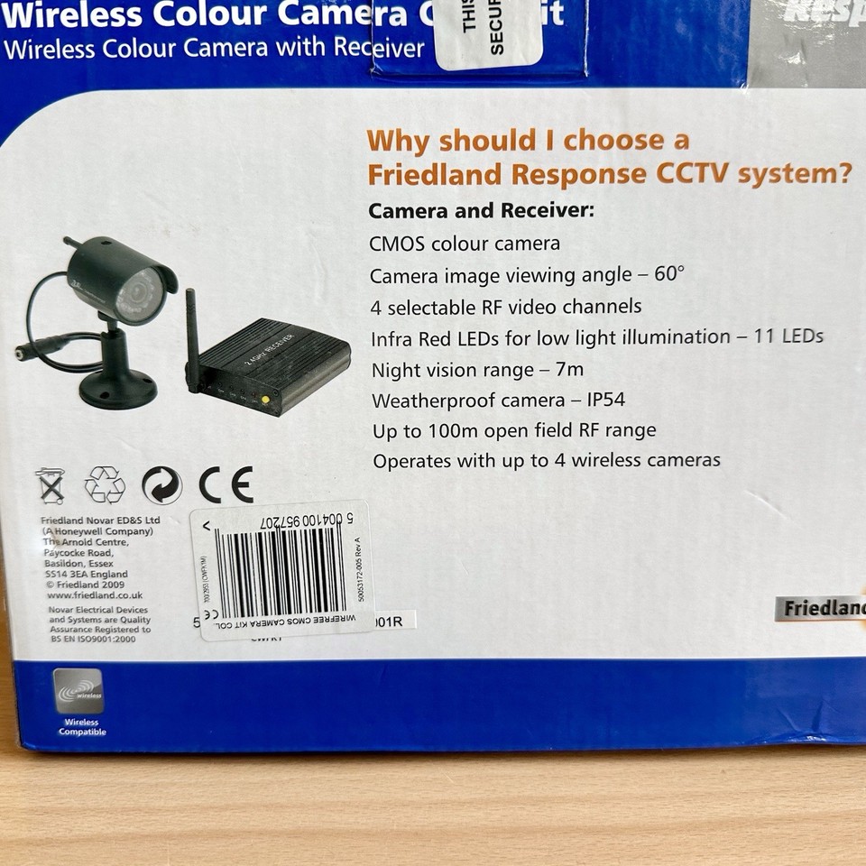 Friedland Response Wireless Colour Camera CCTV Kit CWFK1 ~ New ~ | eBay UK