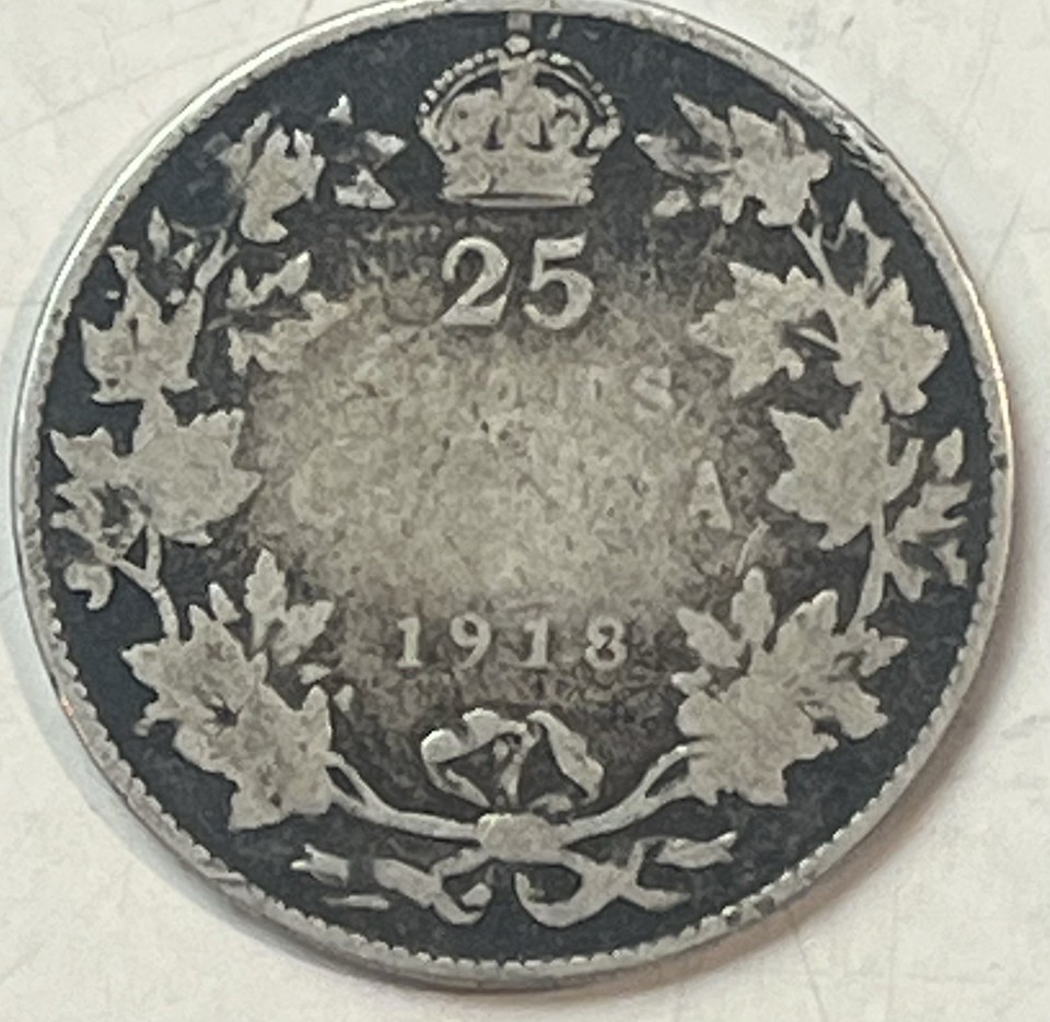 Lot Of 7 - Canada Quarters - Silver - 25 Cents - Years Range From 1918 ...