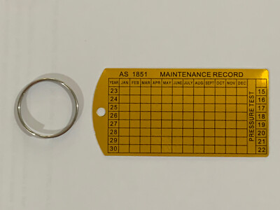 50 x Fire Extinguisher Maintenance Tag and Ring Service Tag and Ring ...