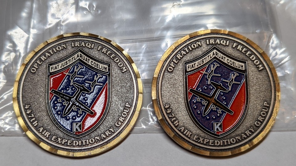 CHALLENGE COINS 447th EXPEDITIONARY CIVIL ENGINEER SQUADRON GROUP IRAQI ...