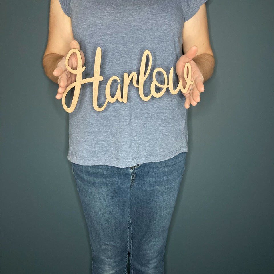 Personalised Wooden Name Large Wall Sign Room Decor Nursery Plaque Word ...