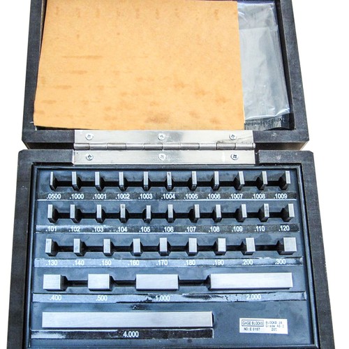 36 PCS Precision Gage Block Set, AS-2 Accuracy, Fully Seasoned Alloy ...