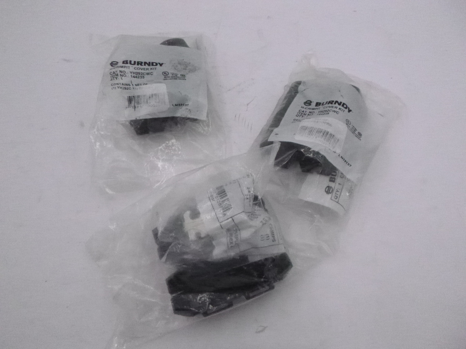 3 Pack Burndy H-Crimpit Cover Kit H-Tap Copper250 2 Awg YH292CWC ...