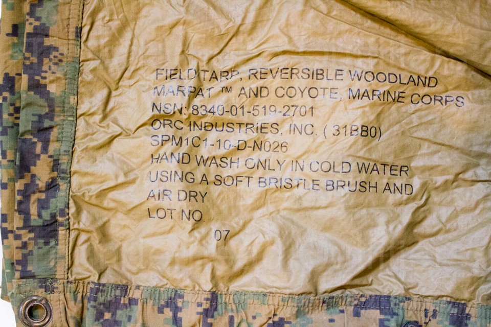 USMC Military MARPAT Woodland Digital REVERSIBLE FIELD TARP Tarpaulin ...
