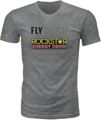 NEW Fly Racing 352-0649X Rockstar Logo T-Shirt - Gray - XL - MOTORCYCLE ...