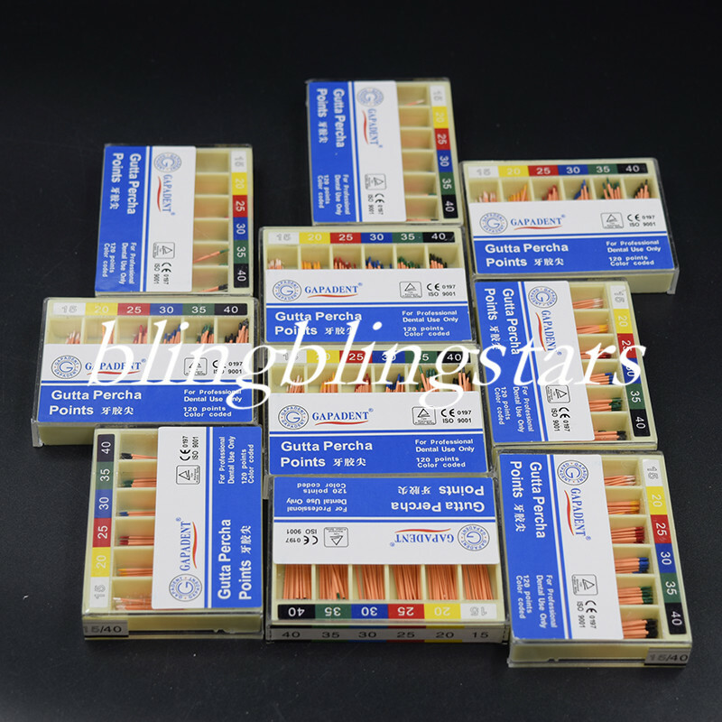 120 Pcs Dental Gutta Percha Absorbent Paper Points Endodontic GAPADENT ...