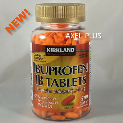 NEW! Kirkland Signature™ Ibuprofen 200 mg IB Tablets, 500 Caplets ...