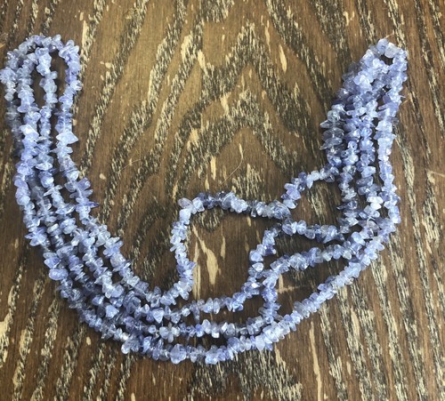 Genuine Tanzanite Bead Chip Spacer Strand 34" Long Bead Strand Gemstone ...