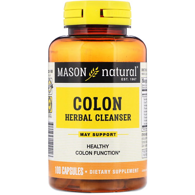 Mason Natural, Herbal Colon Cleanser, 100 Capsules | eBay Australia
