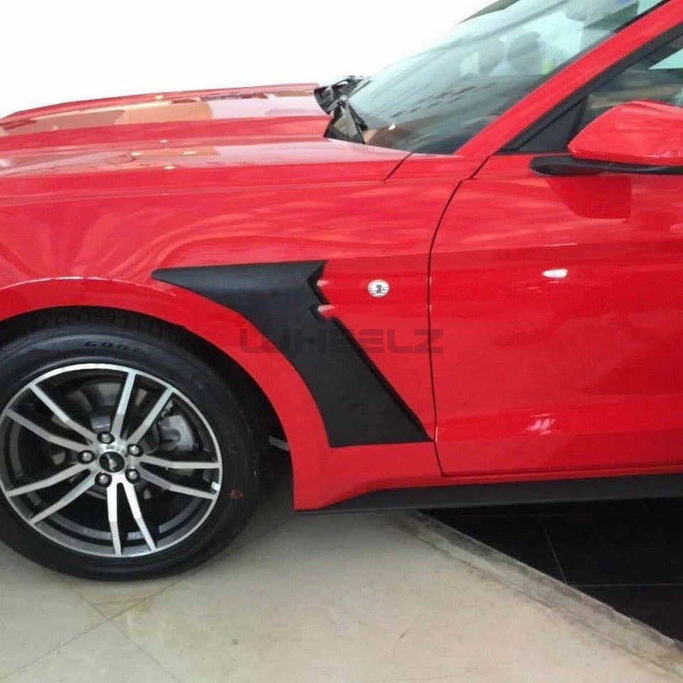 GT350 Style Unpainted Front Side Fender Trim Scoop For Ford Mustang ...