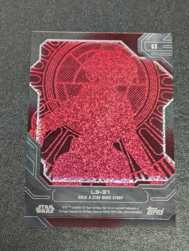 L3-37#63 Red Diffractor #/5 2024 Topps Star Wars High Tek Throne Room ...